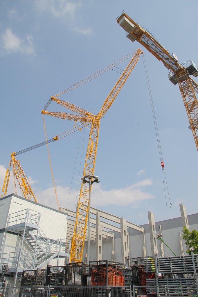 Terex CC3800 von Bracht beim Bau einer Halle - Schulze Modellbau